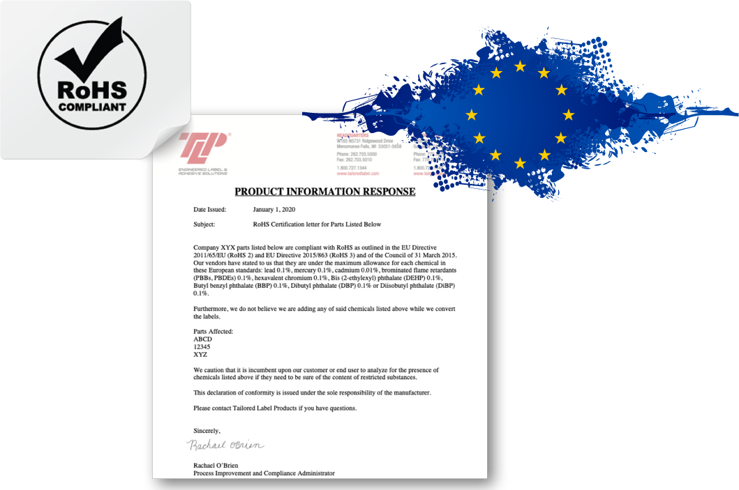 RoHS Compliant Labels - Supply Chain Requirements with TLP